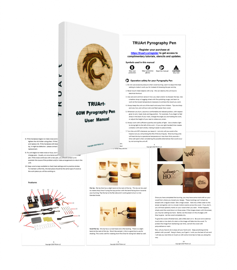 (Stage 2) TRUArt Professional Dual Pen Woodburning Detailer - 60W Tool ...