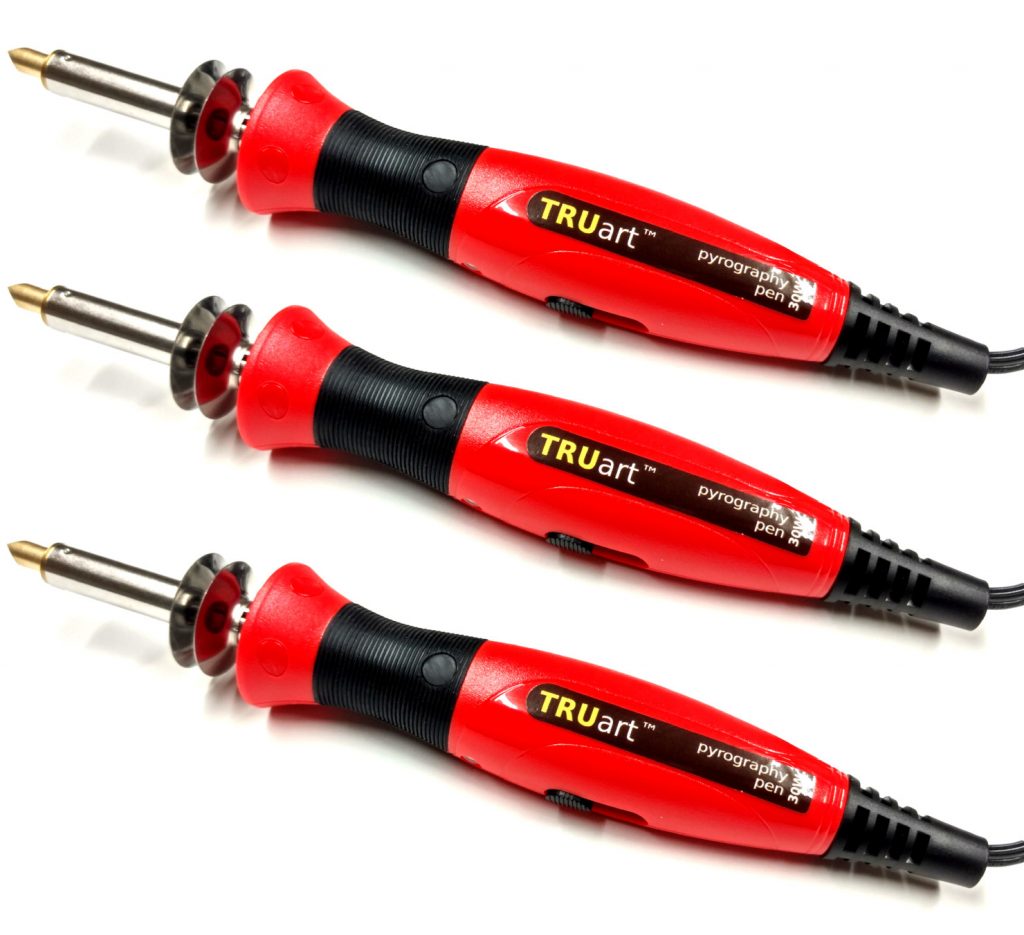 (Stage 1) TRUArt Wood and Leather Pyrography Pen Set + 2 Extra Pens ...