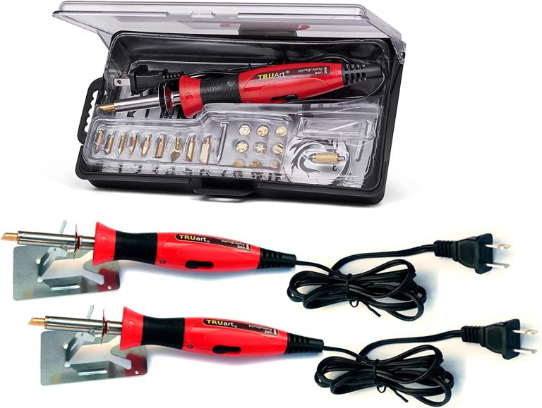 (Stage 1) TRUArt Wood and Leather Pyrography Pen Set + 2 Extra Pens ...